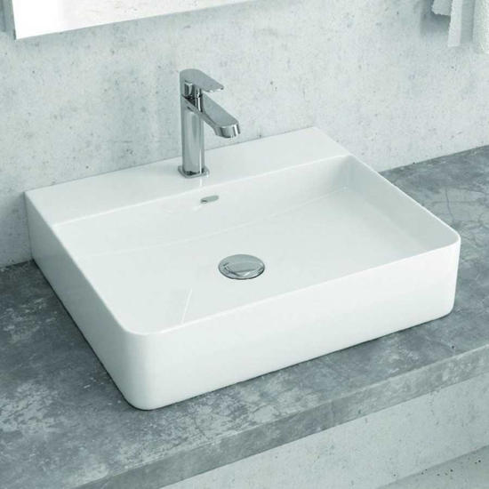 Karag Επικαθήμενος Νιπτήρας Πορσελάνης 50x42cm Λευκός