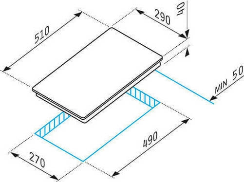 Pyramis 29HL 246 WH Domino Κεραμική Εστία Αυτόνομη με Λειτουργία ...
