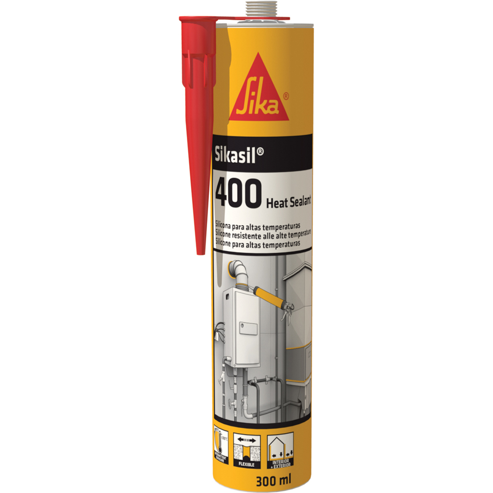 Sika Sikasil 400 Σφραγιστική Σιλικόνη Υψηλής Θερμοκρασίας Κόκκινη 300ml
