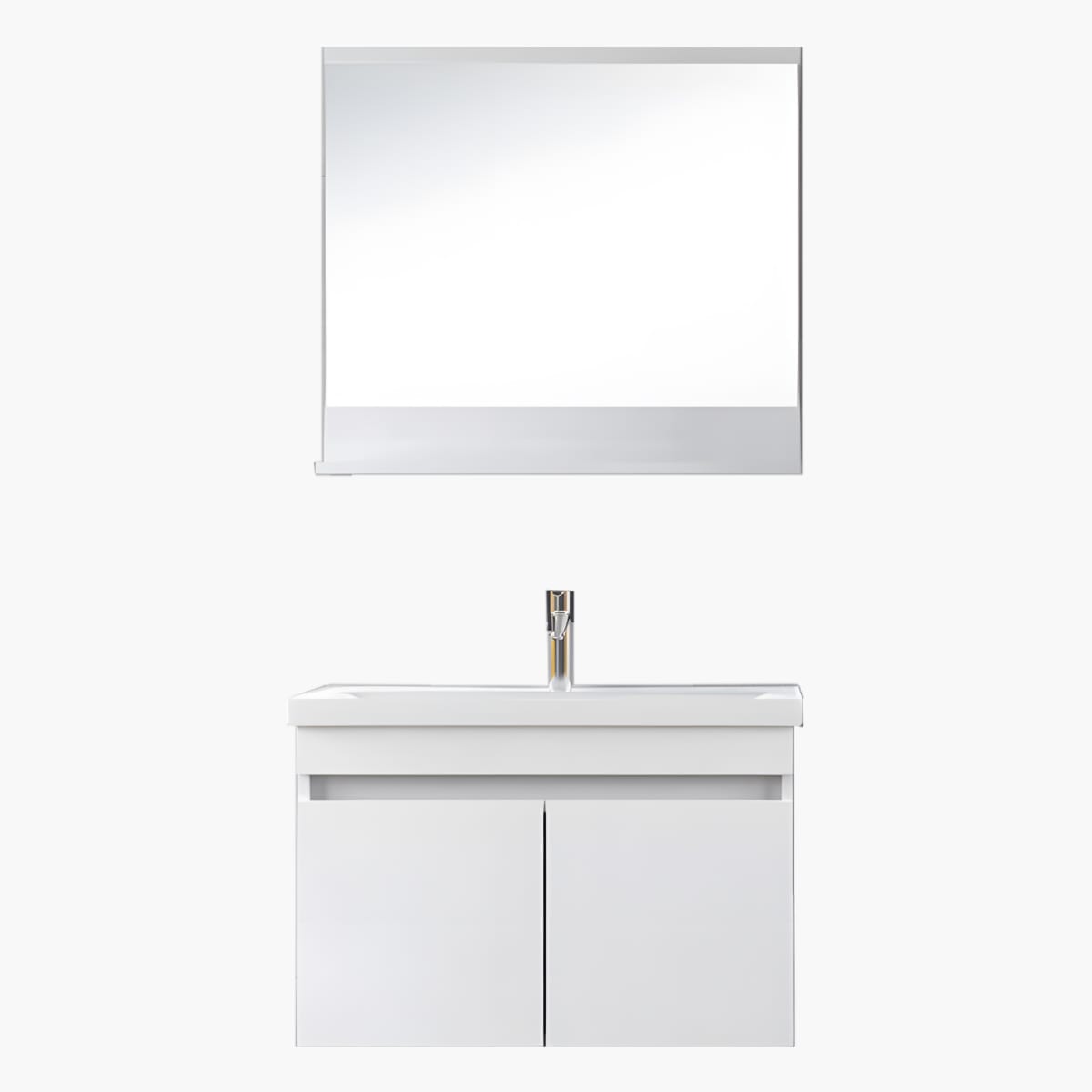 Amabile Σετ Έπιπλο Μπάνιου Επίτοιχο 80cm Pace White Matt